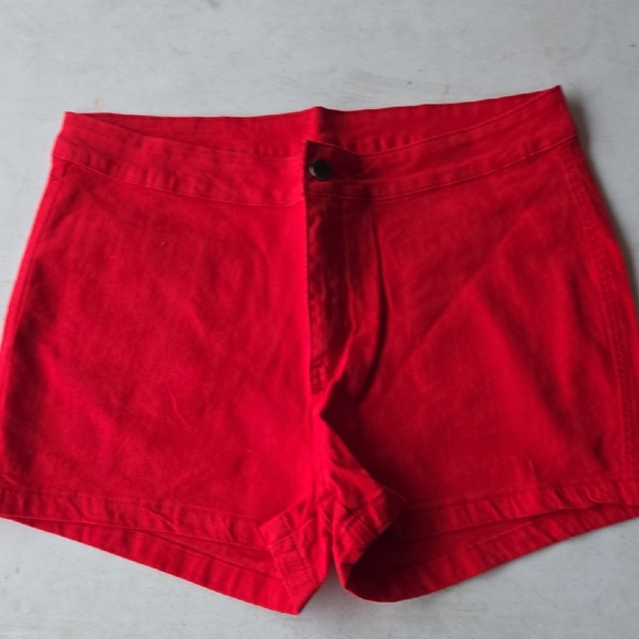 SHEIN | Shorts | Shein Vibrant Red Jean Shorts | Poshmark